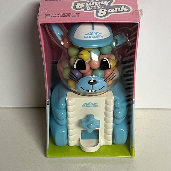 Carousel | Other | Vintage 992 Carousel Blue Easter Bunny Rabbit ...